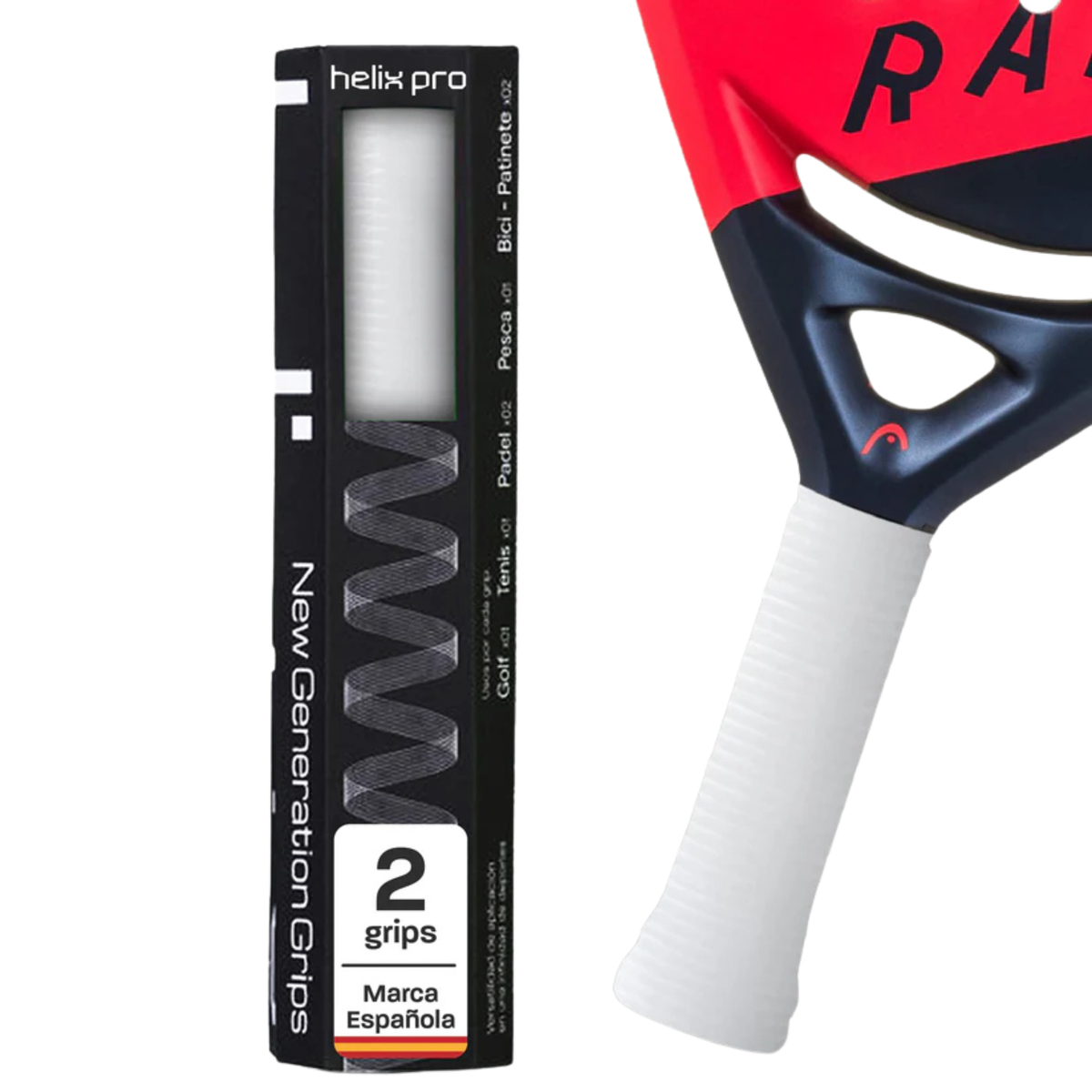 Helix Pro Padel Grip 2025 - Revolutionary Silicone No-Adhesive Grip ...