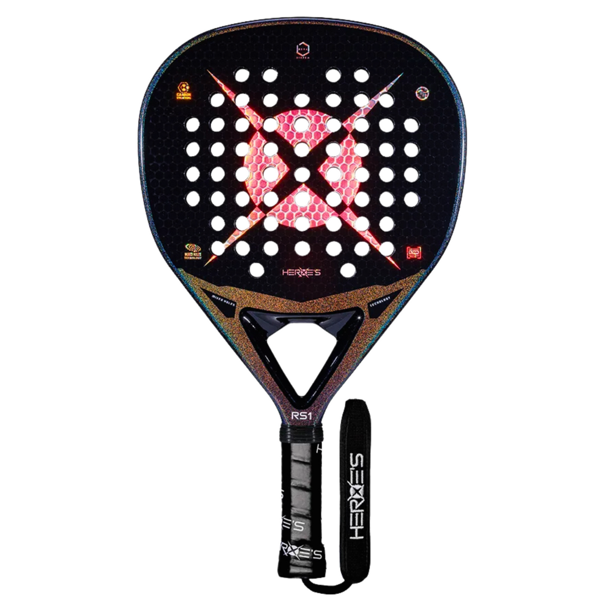 Heroes RS1 2025 Padel Racket - 18K Carbon Silver | Padelsouq